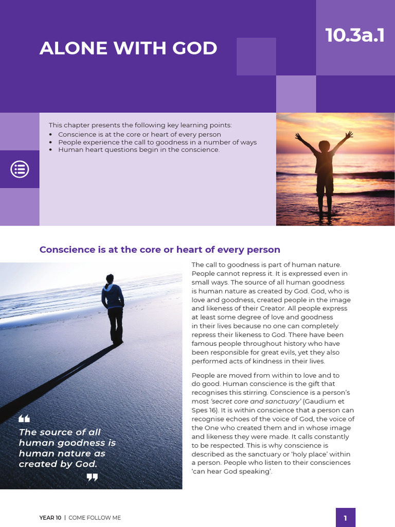 10.3a.1 Alone with God | PDF | Conscience | God