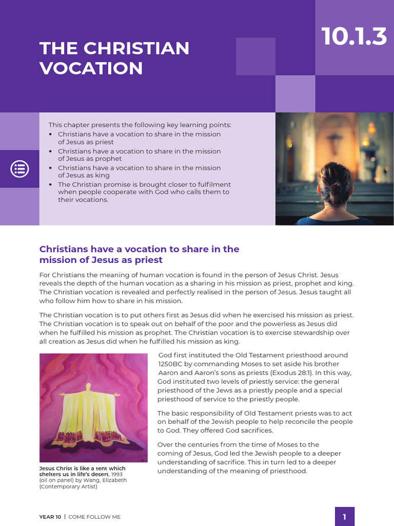 10.1.3 The Christian Vocation | PDF | Religion & Spirituality