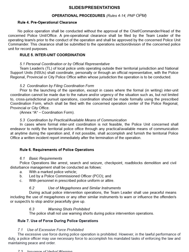POP Rules 4 14 2 | PDF | Search Warrant | Arrest