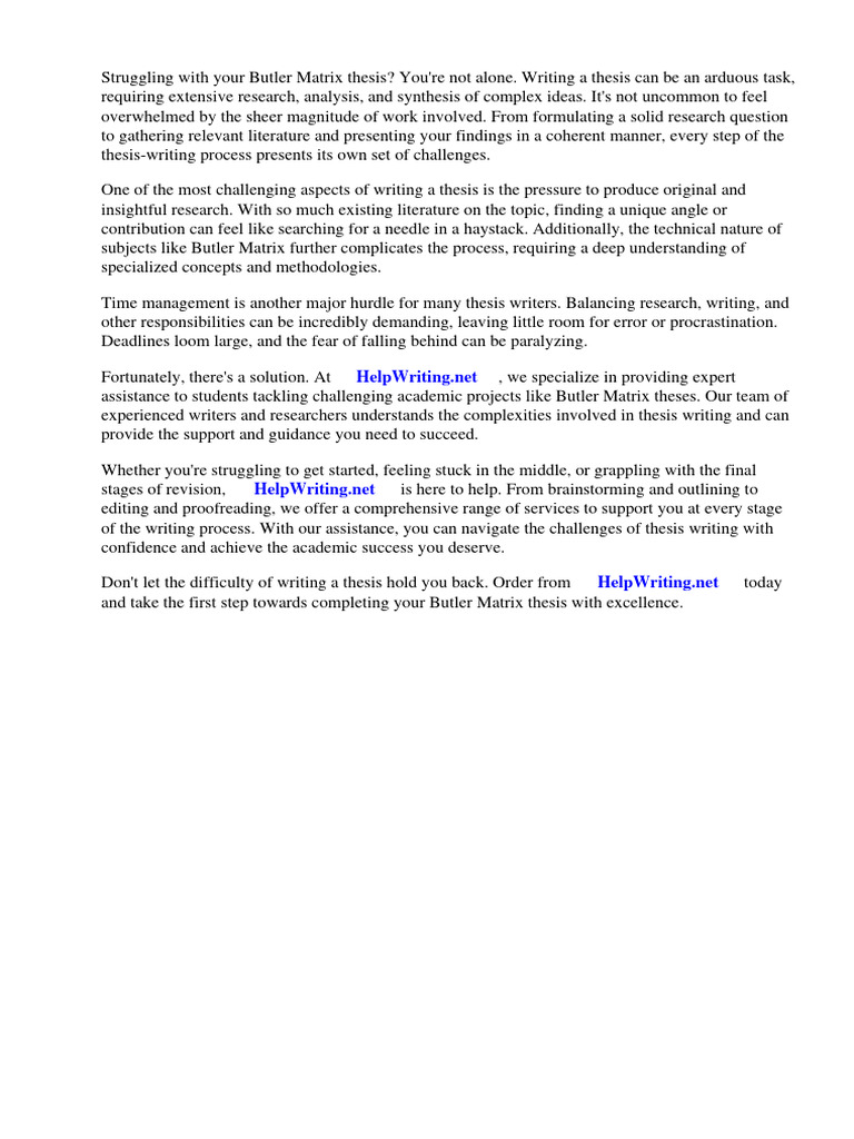 Butler Matrix Thesis | PDF