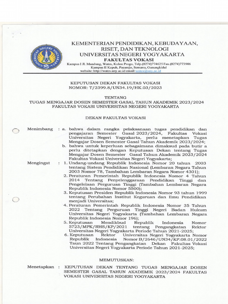 SK, RPS, Presensi Pendidikan Dan Pelatihan | PDF | Karier & Perkembangan