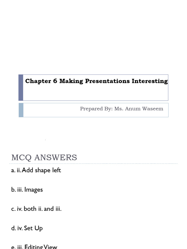 Chapter 6 Making Presentation Interesting | PDF | Computing | Software