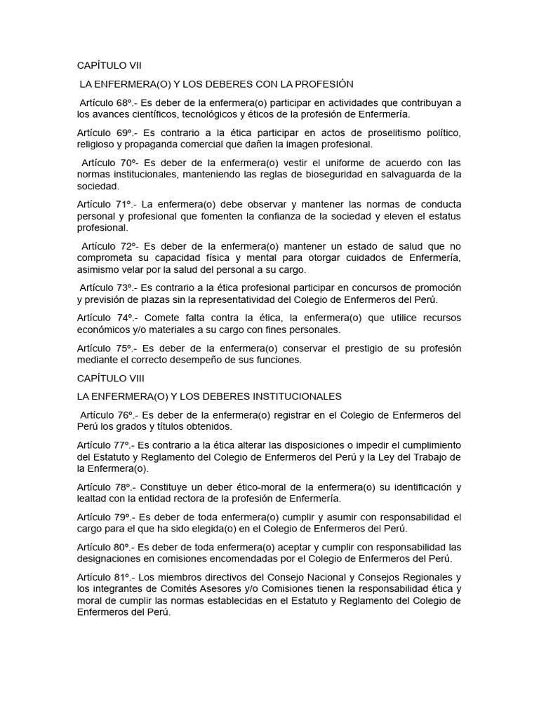 Deberes de Las Enfermeras | PDF | Enfermería