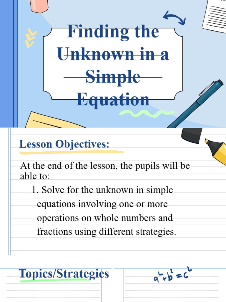Finding The Unknown | PDF | Equations | Mathematics