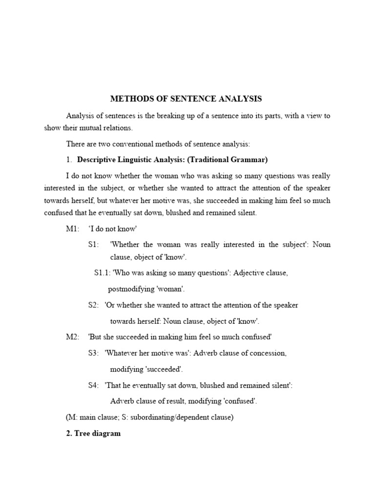 Methods of Sentence Analysis 2 | PDF | Phrase | Syntax