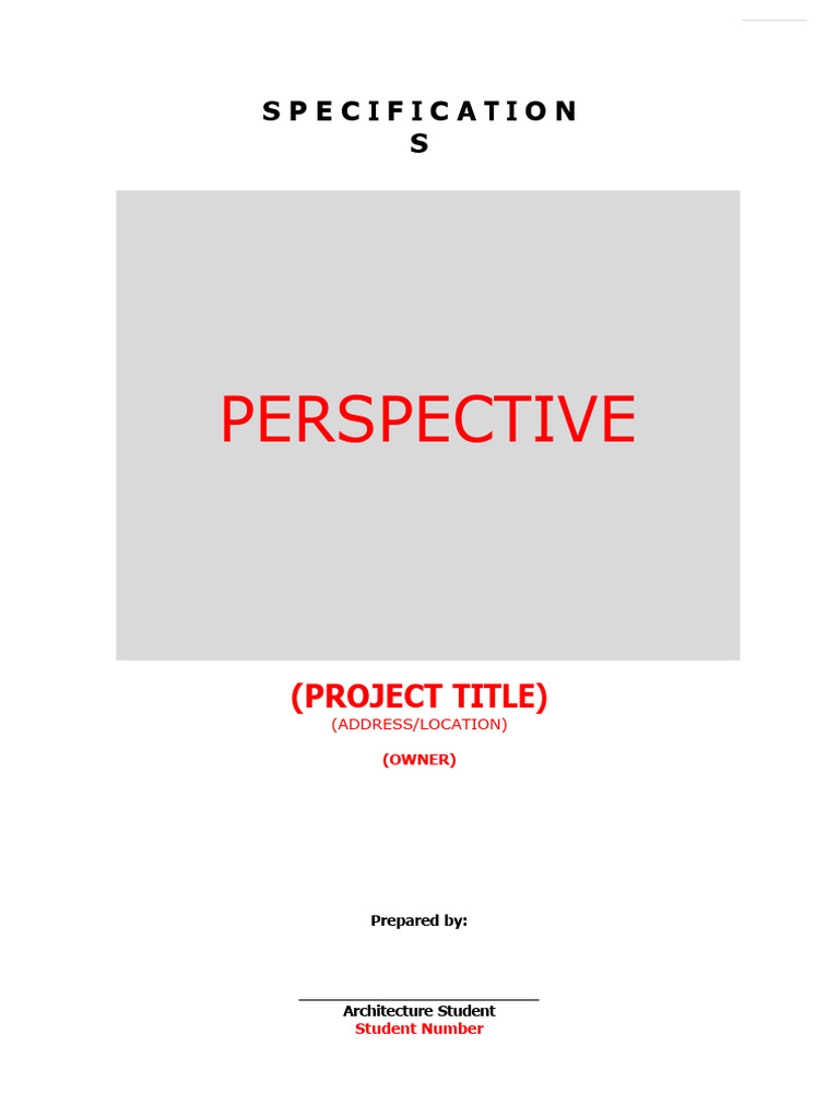 Specifications Building Utilities | PDF | Concrete | Wall