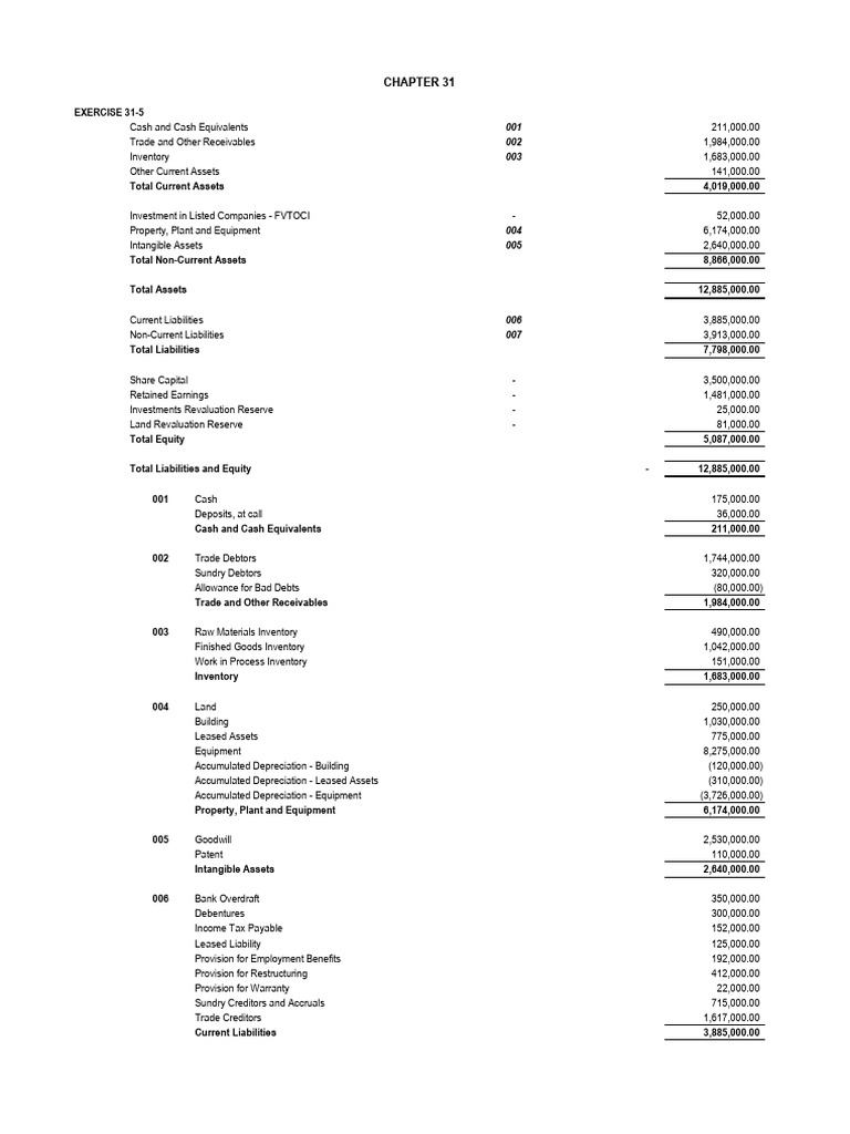 Financial Statement Exercises | PDF | Expense | Income