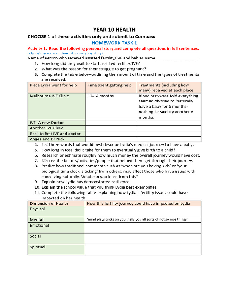 HW1 Assisted Fertility | PDF