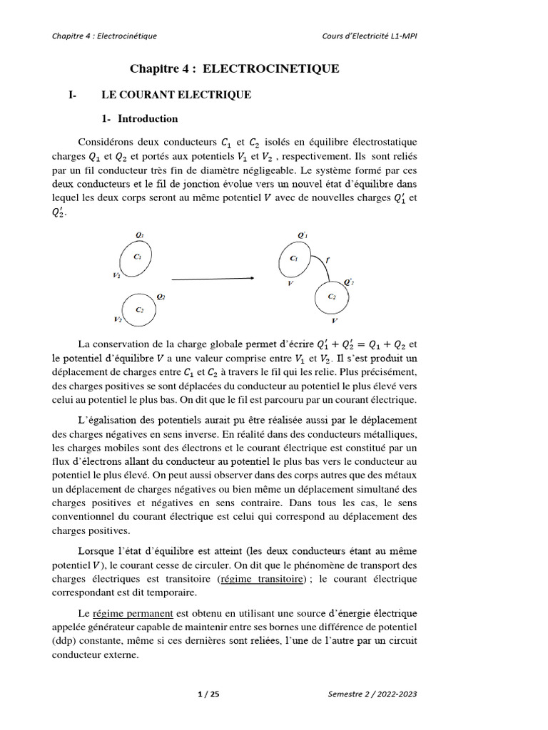 Chap4 - ELECTROCINETIQUE Etud | PDF