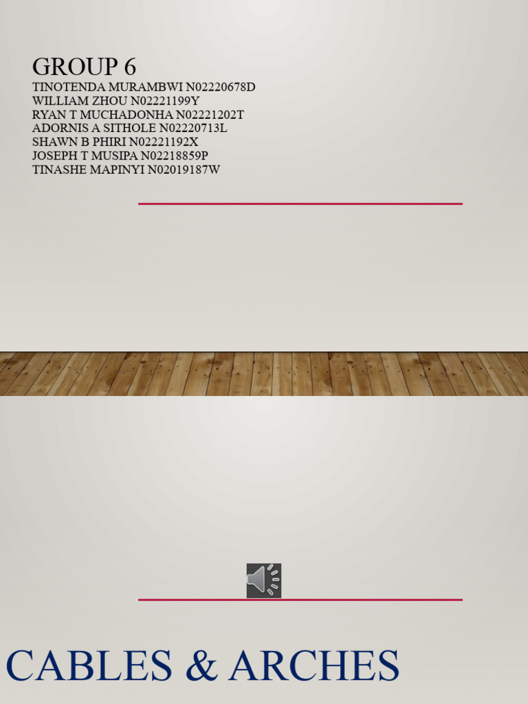 Cables & Group 6 Arches Presentation | PDF