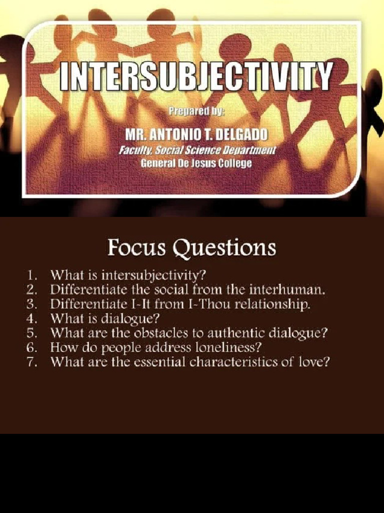 Intersubjectivity Slidesss | PDF