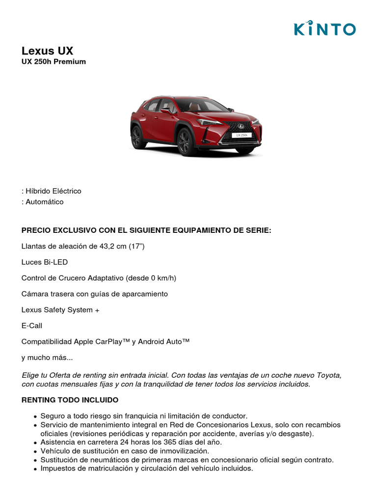 KINTO One Lexus UX | PDF