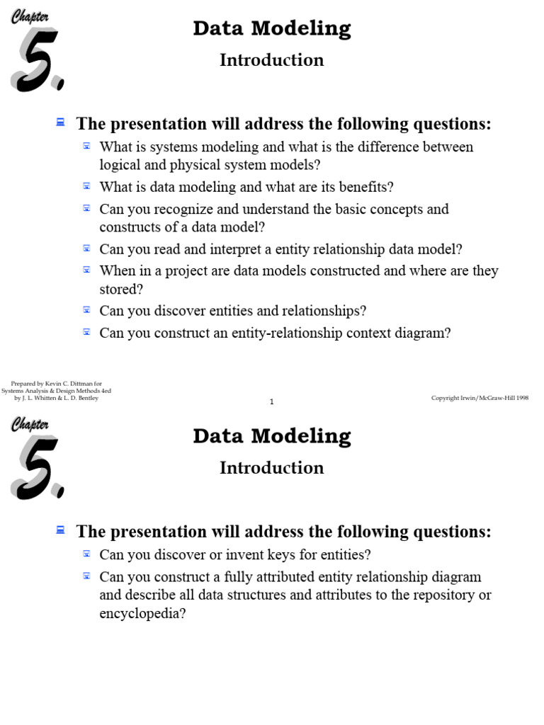 CHAPTER5 Data Modeling | PDF