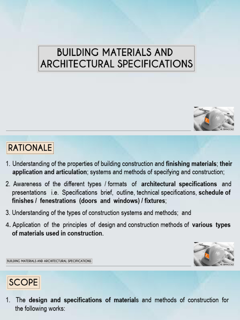 CBRC Div 1-8 DBM For Building Materials and Architectural ...