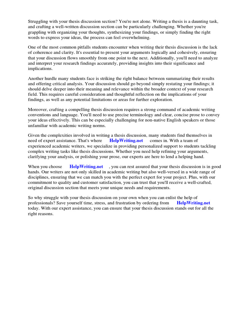 Tips For Writing Thesis Discussion | Download Free PDF | Thesis | Essays