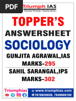 Sociology Optional Toppers Answer Sheet | PDF | Test (Assessment ...