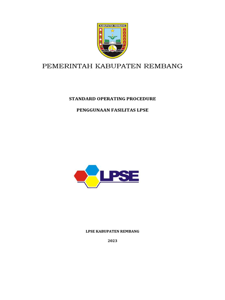 Standar 9 - SOP Penggunaan Fasilitas LPSE Rembang | PDF