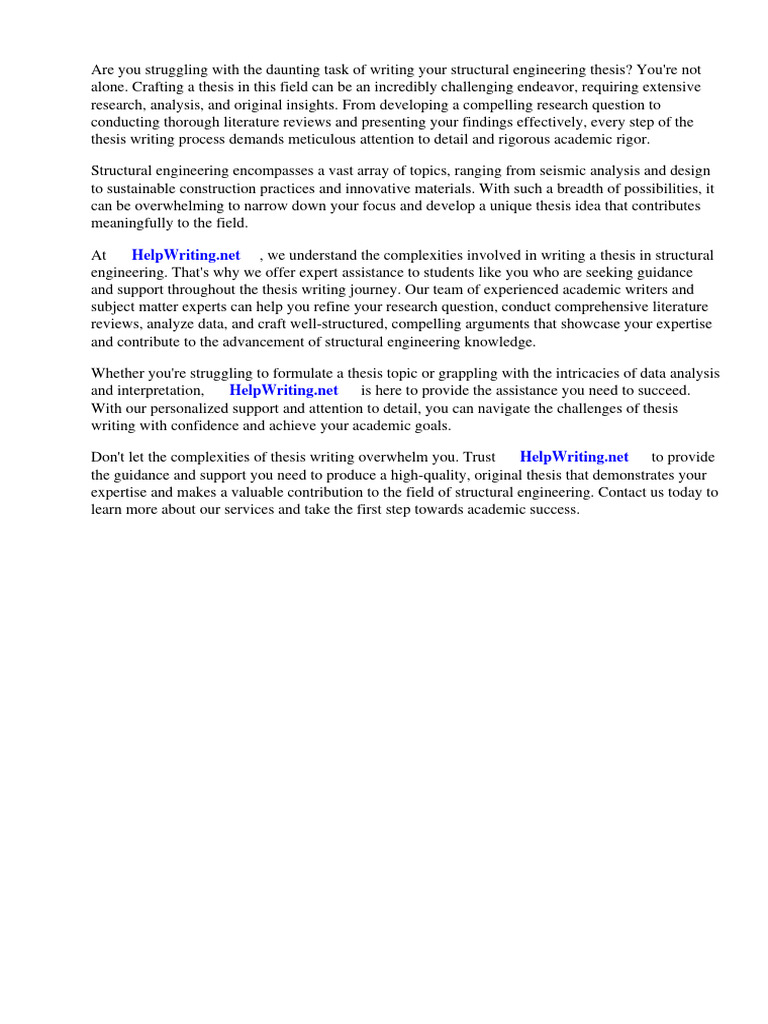 Structural Engineering Thesis Ideas | PDF | Engineering | Thesis