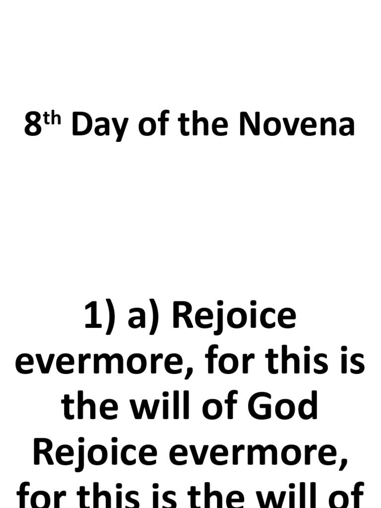 8th Day Novena: Prayers and Reflections | PDF | Christian Worship And ...