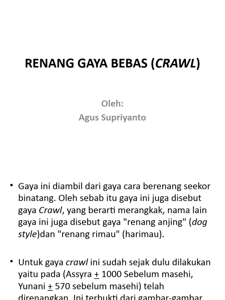 Gaya Bebas (Crawl) | PDF