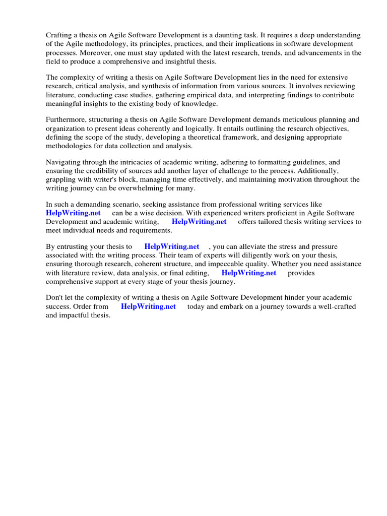 Thesis Agile Software Development | PDF Thesis Agile Software Development | PDF