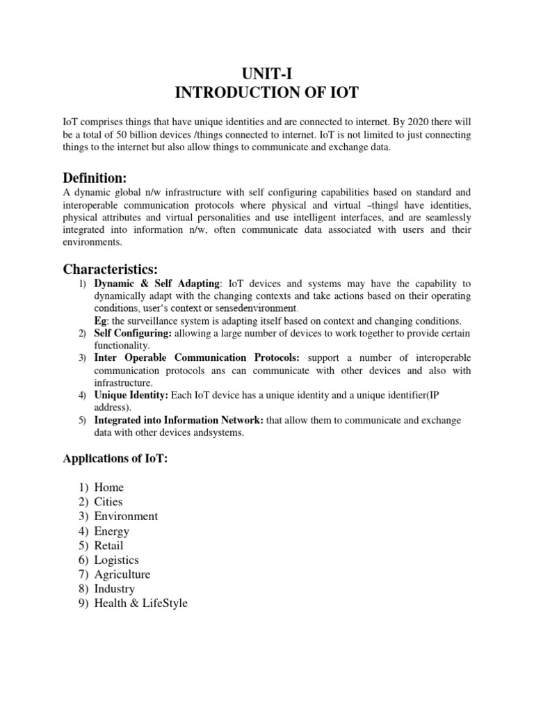 Iot Notes | PDF | Representational State Transfer | Transmission ... Iot Notes | PDF | Representational State Transfer | Transmission ...
