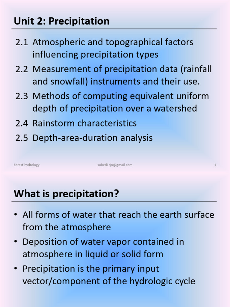 Unit 2 Precipitation | PDF