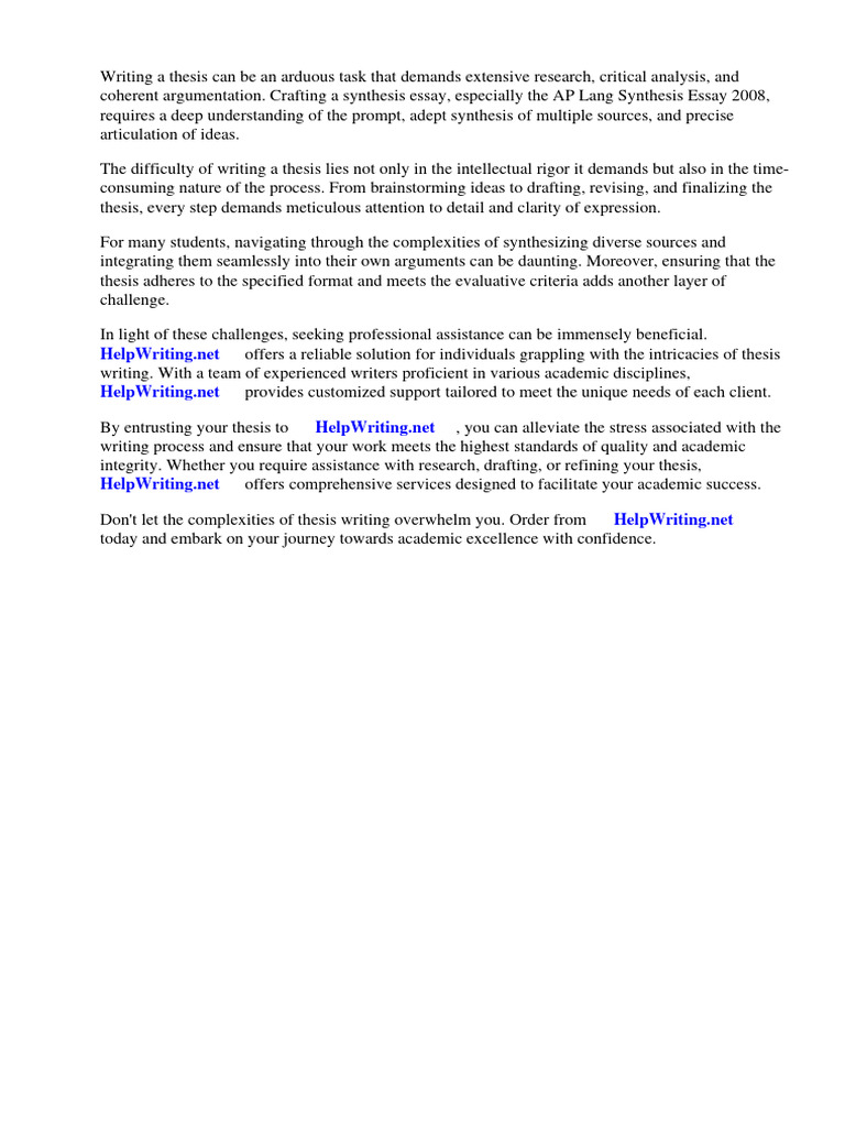 AP Lang Synthesis Essay 2008 | PDF | Essays | Dialectic