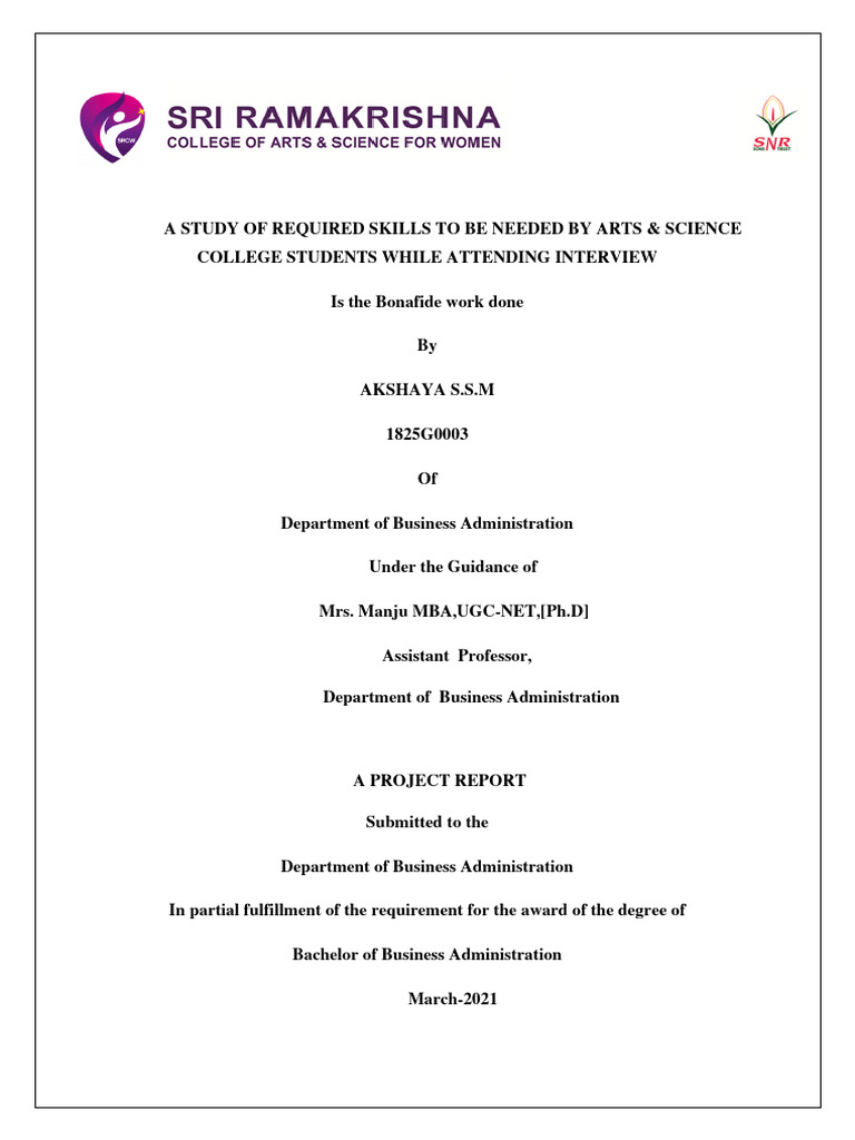 New A Study of New Required Skills To Be Needed by Arts &science ...