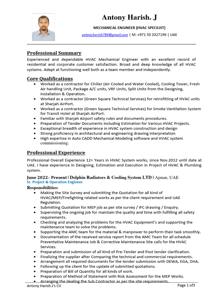 Resume Antony J | PDF
