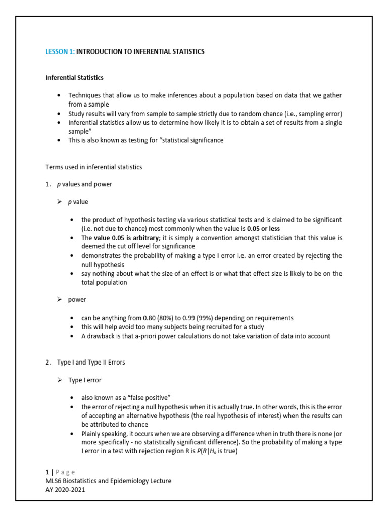 Mod. 3 - Biostat | PDF