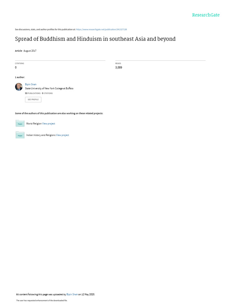 Spread of Buddhism and Hinduism in South East Asia | PDF | Ashoka