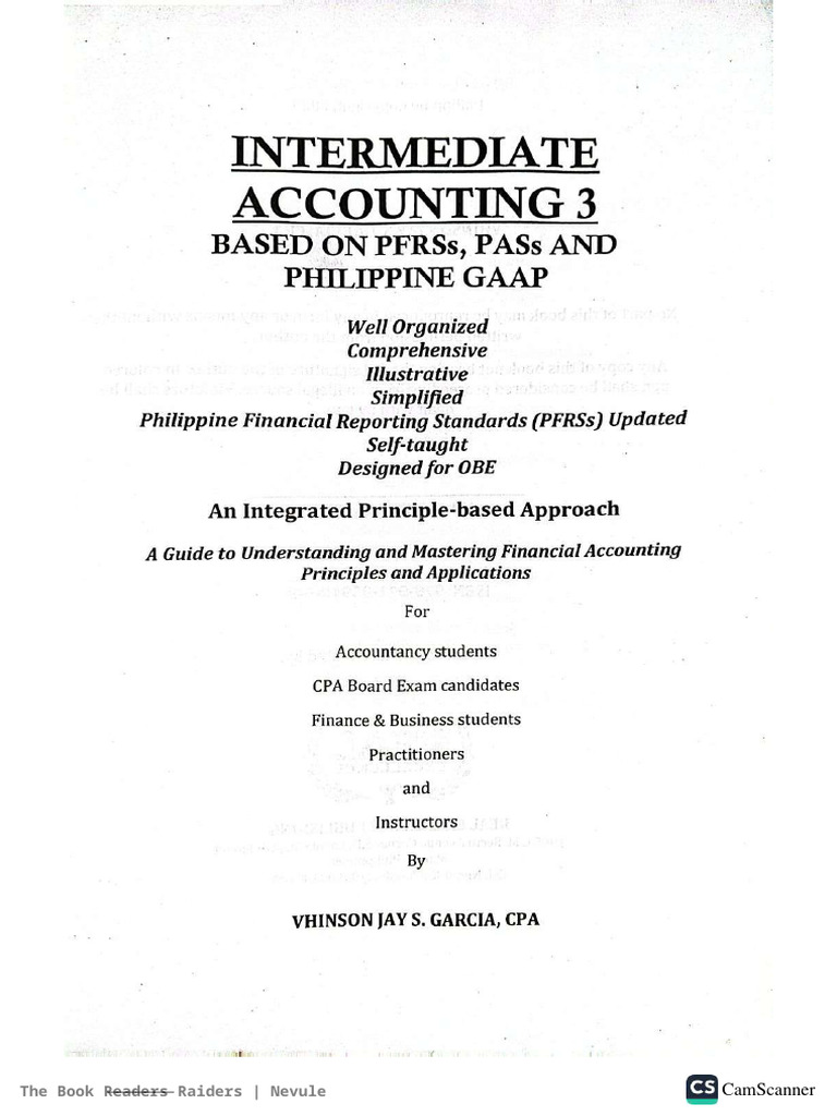 Intermediate Accounting 3 by Vhinson Garcia | PDF