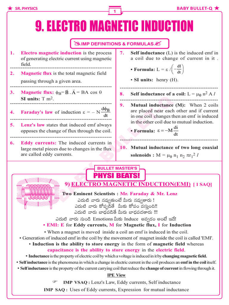 9 Electromagnetic Induction | Download Free PDF | Electromagnetic ...