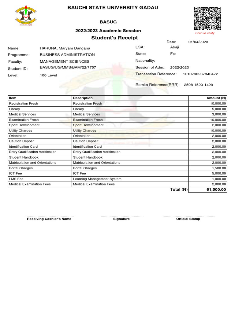 Receipt | Download Free PDF | Government And Personhood | Access Control