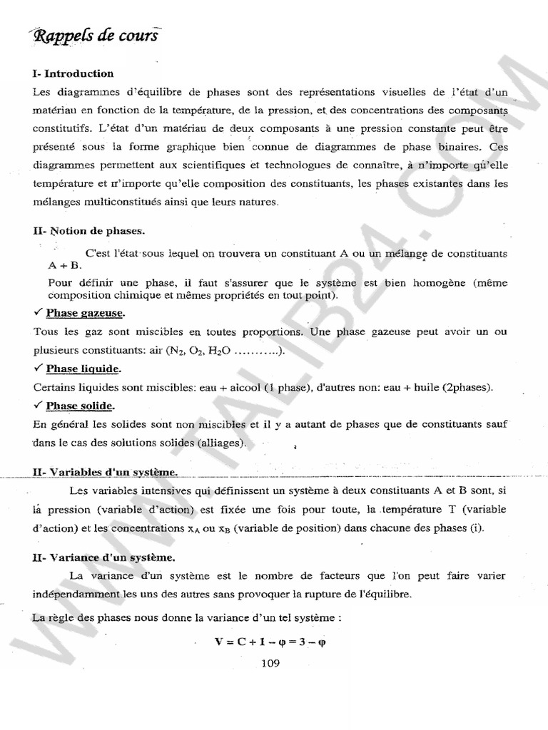 Exercices Corrigés de Chimie Descriptive 1 Et Diagramme de Phases 2 | PDF