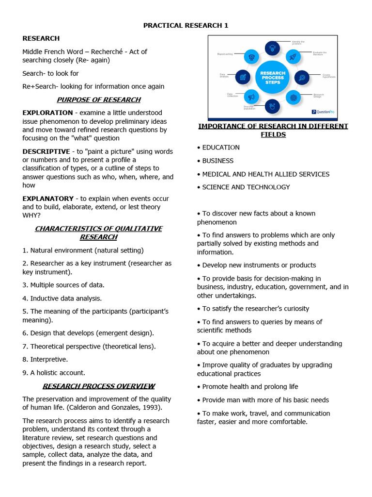 PR1 Reviewer | PDF | Qualitative Research | Scientific Method