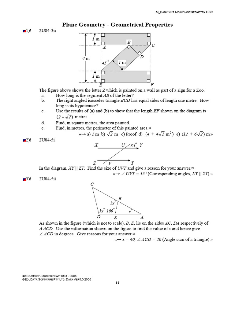Geometry H SC | PDF