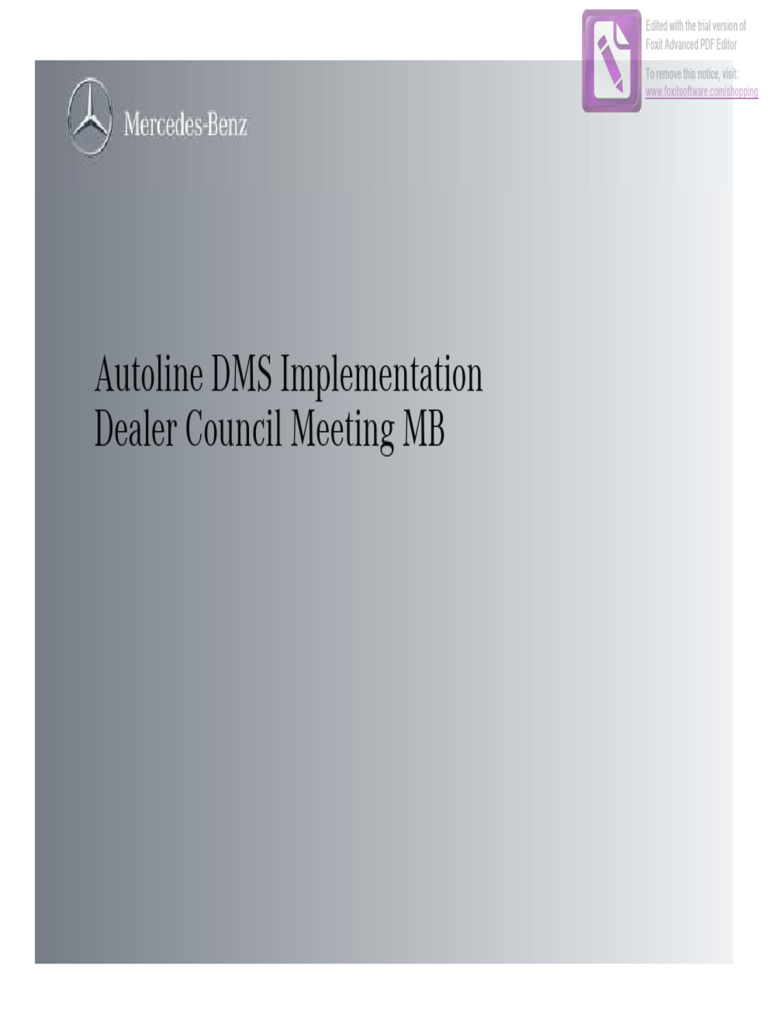 Autoline DMS Presentation Introduction | PDF | Customer Relationship ...