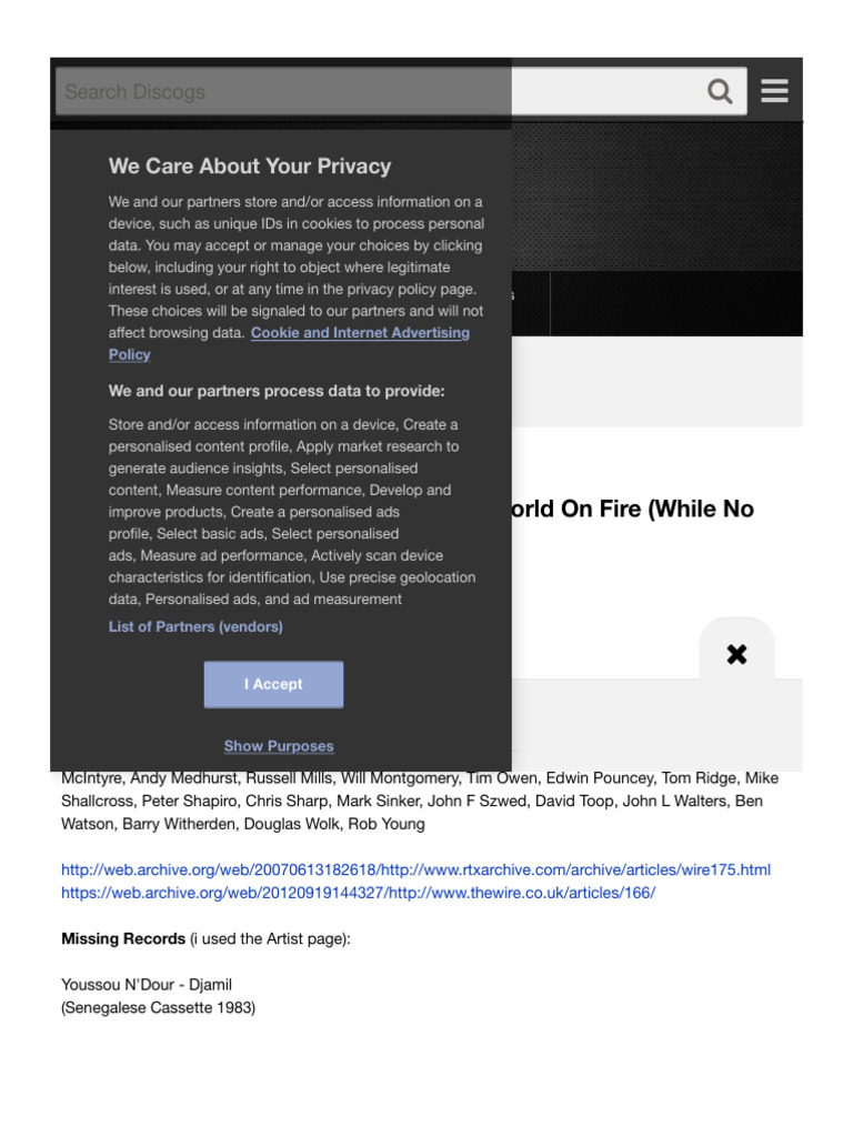 The Wire's "100 Records That Set The World On Fire (While No One Was ...