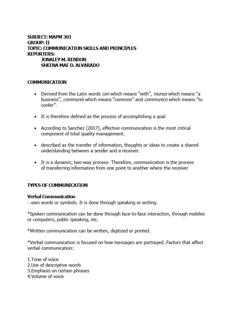 GROUP 2 Workpaper | PDF | Communication | Nonverbal Communication