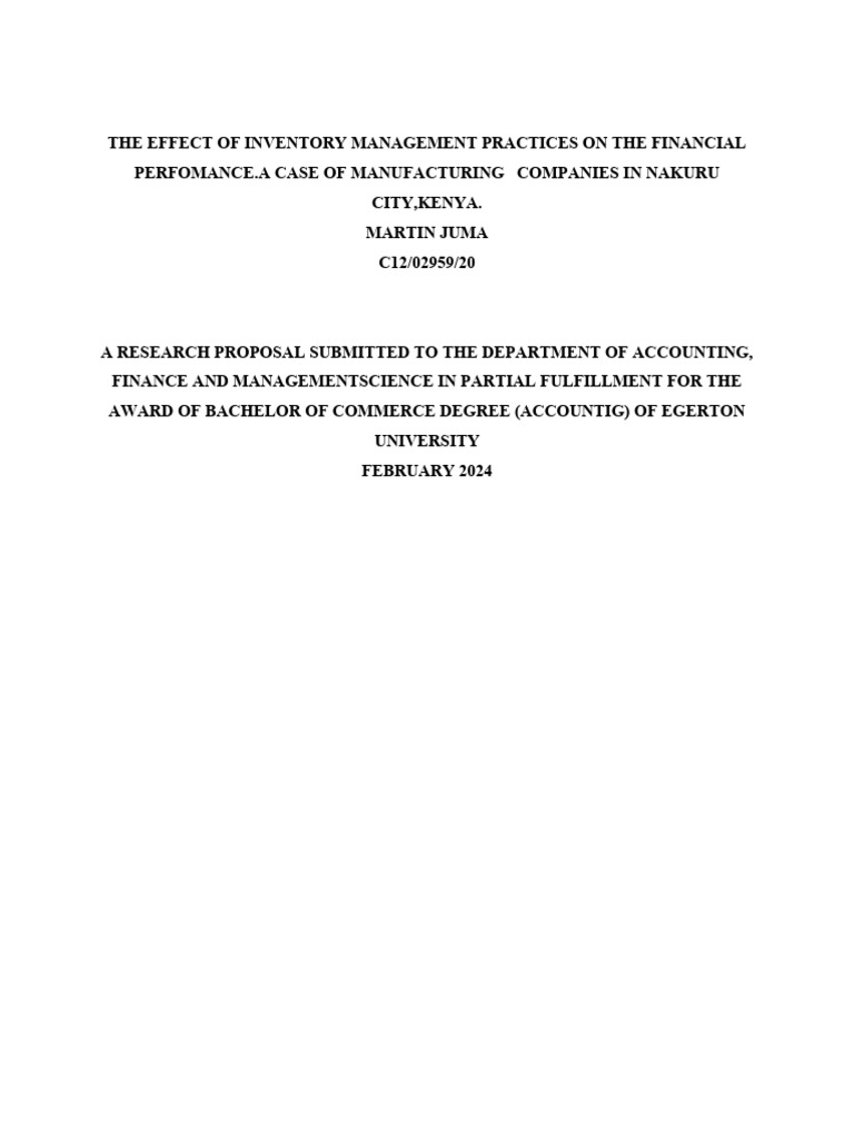 Proposal Research | PDF | Inventory | Statistics