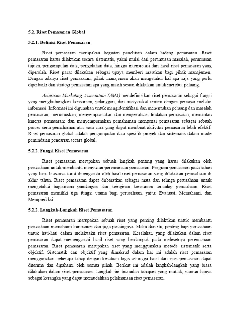 Riset Pemasaran Global | PDF