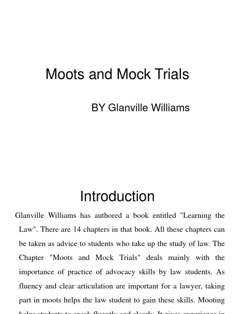 Moots and Mock Trials | Download Free PDF | Judge | Trials