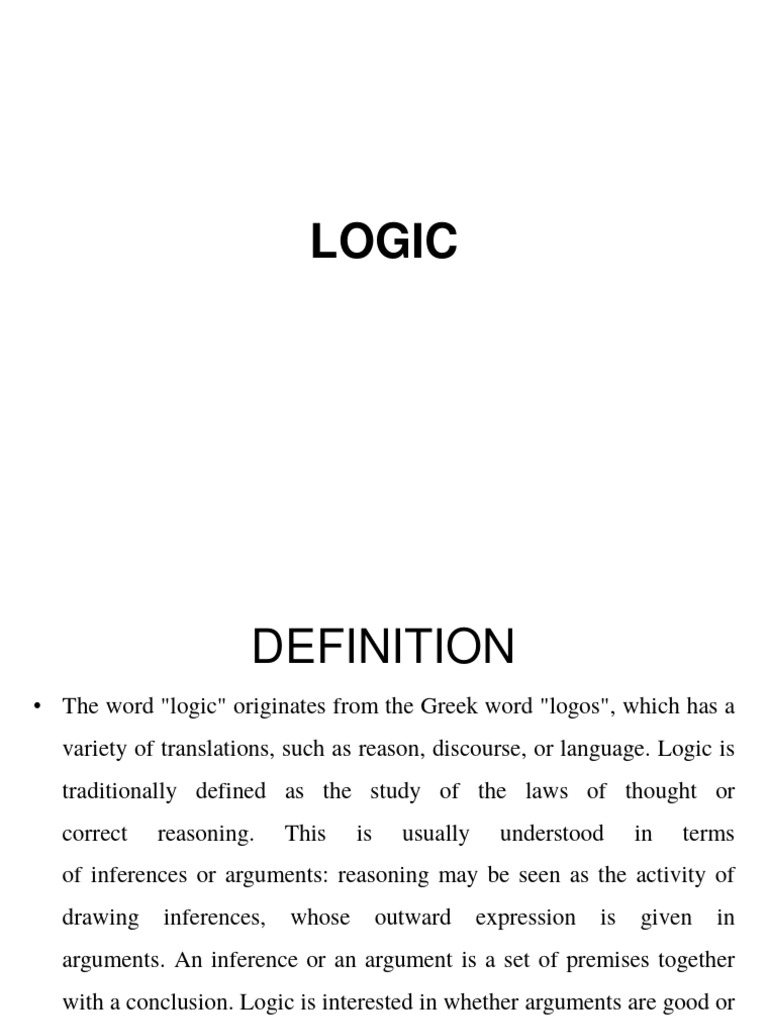 Logic Pdf