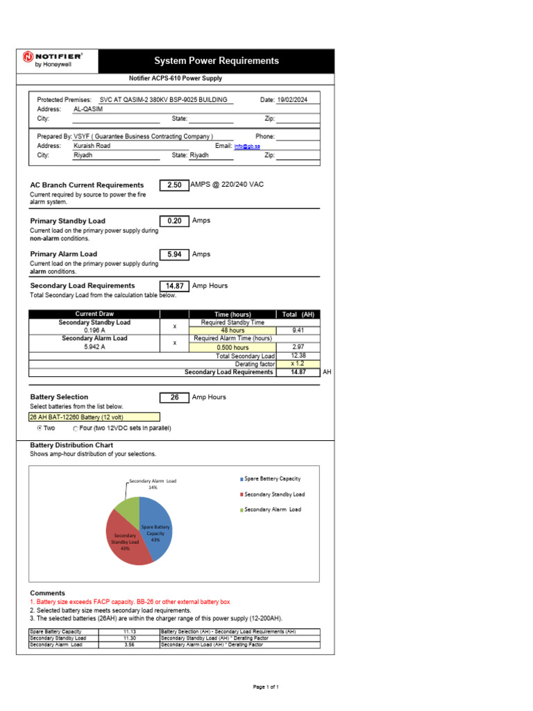 SVC Qasim Mfacp Battery Calculation | PDF | Battery Charger | Electrical Engineering