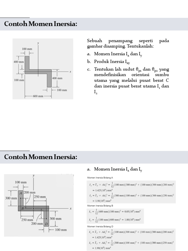 Contoh Momen Inersia | PDF
