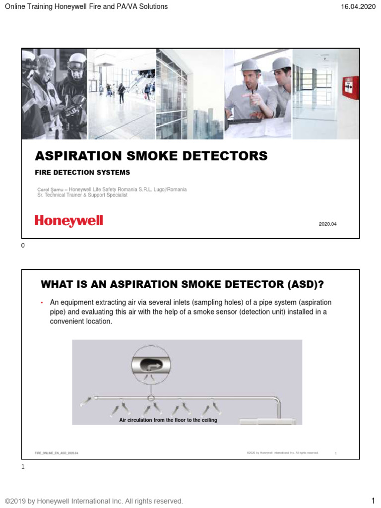 Aspiration Smoke Detectors Overview | PDF | Technology & Engineering