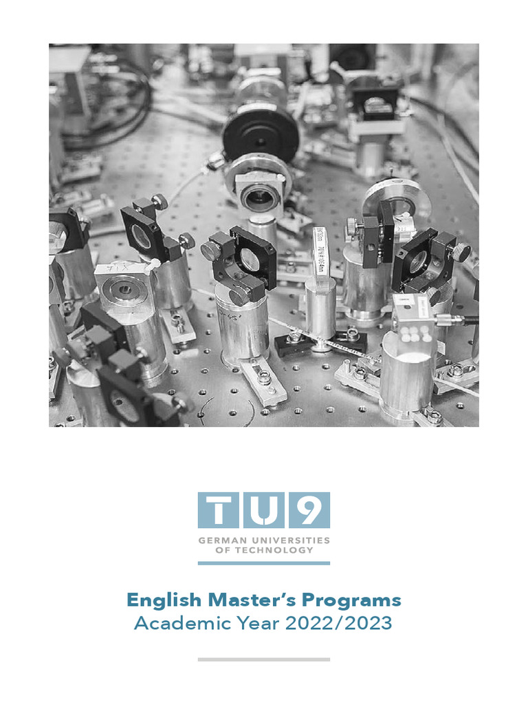 Tu9 English Master S Programs 2022-23 | PDF | Art | Technology & Engineering