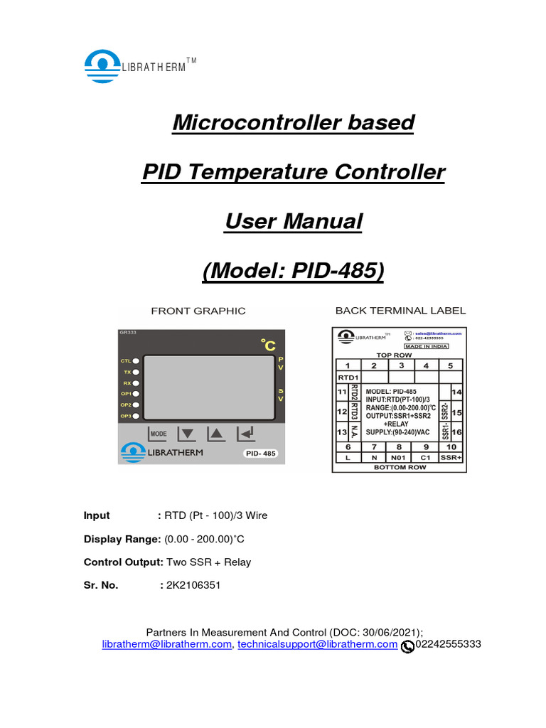 User's Manual Pid-485 | PDF | Electrical Engineering | Computer Engineering